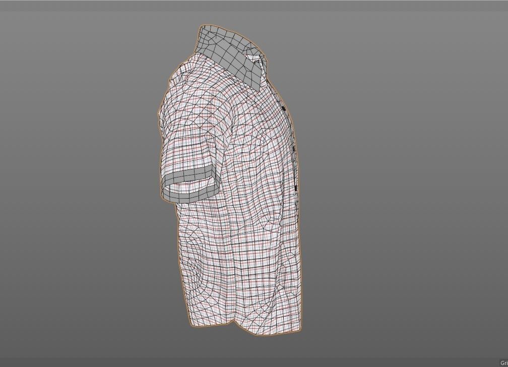 3 D Male T-Shirt with Half-Sleeves free VR / AR / low-poly 3D model ...