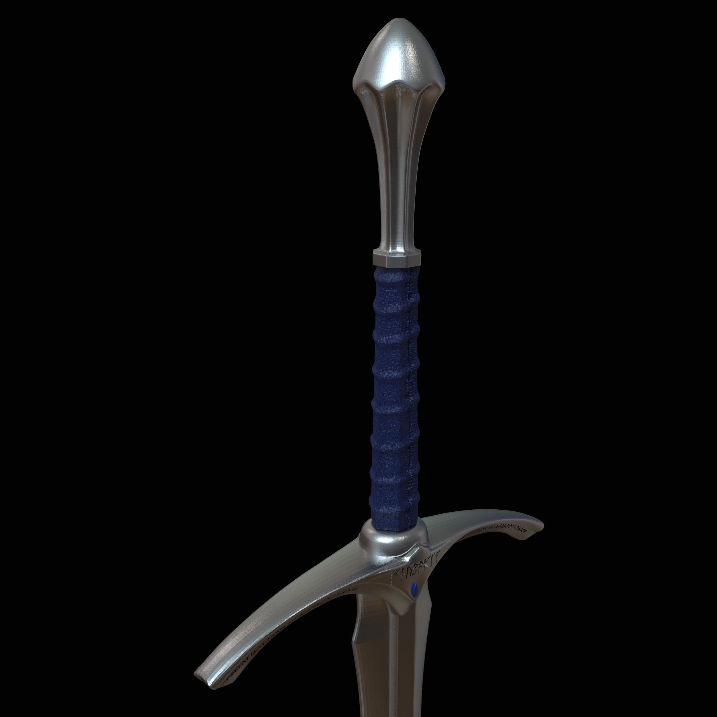 GANDALF GLAMDRING SWORD - THE HOBBIT 3D model 3D printable | CGTrader