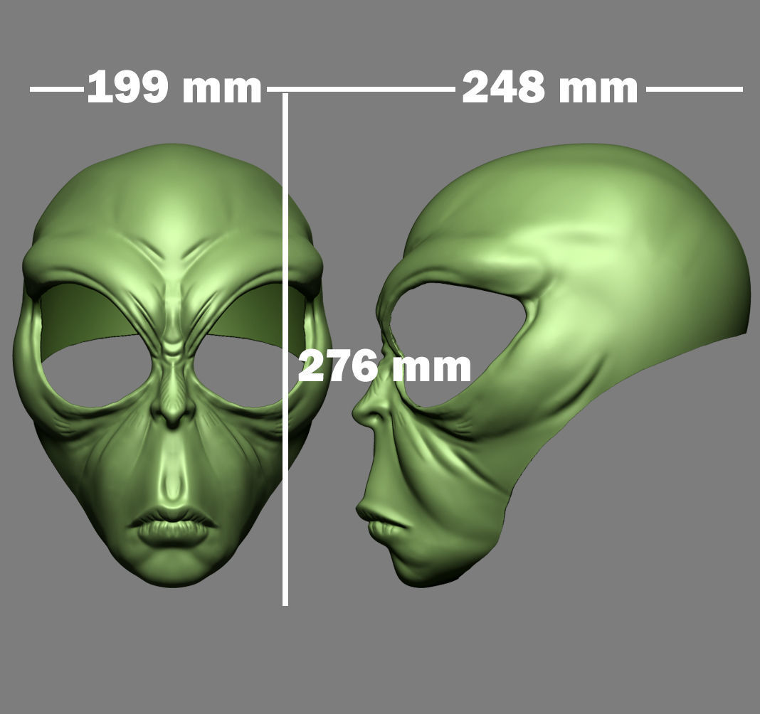 Alien Mask Cosplay Costume Helmet 3D model 3D printable | CGTrader