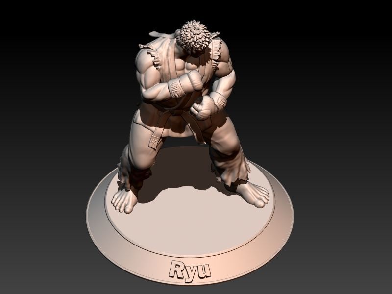 Street Fighter Ryu - Fight stance pose 3D model 3D printable | CGTrader