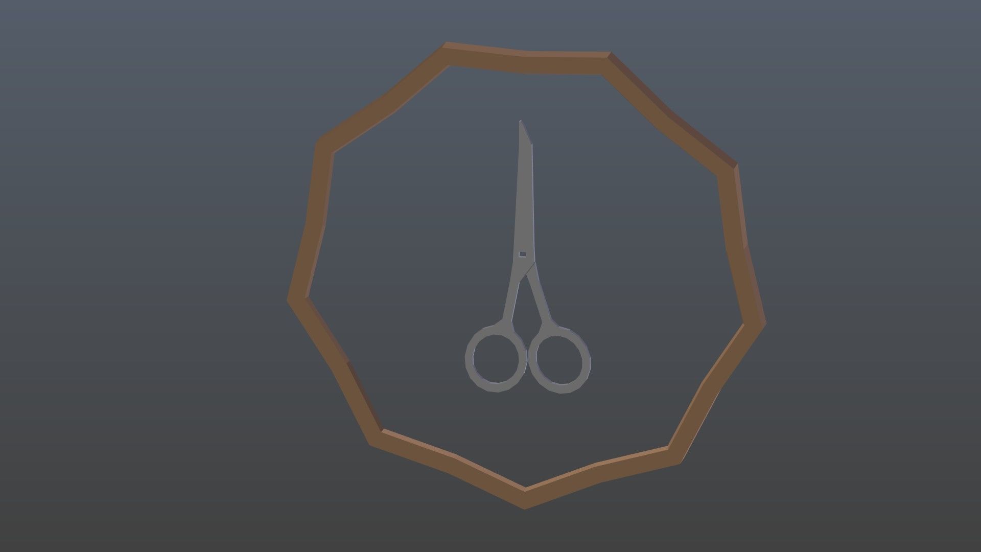 3D model Low poly logo scissors 1 VR / AR / low-poly | CGTrader