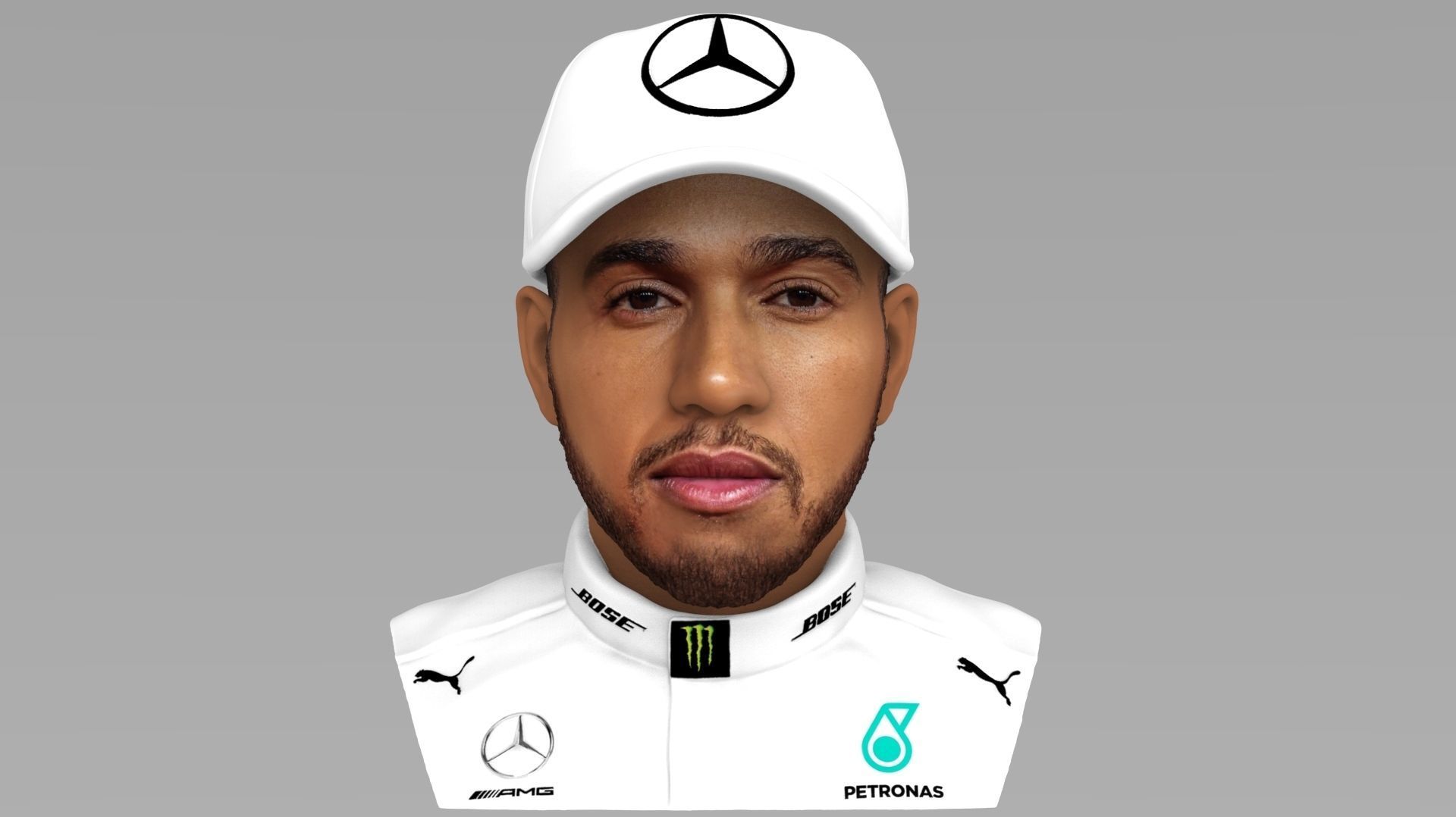Lewis Hamilton bust ready for full color 3D printing 3D model 3D ...