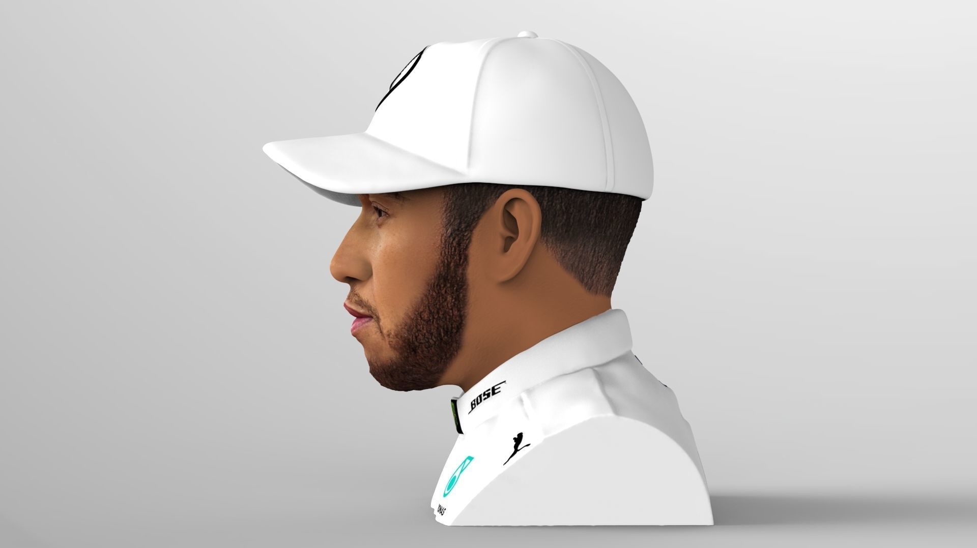 Lewis Hamilton bust ready for full color 3D printing 3D model 3D ...