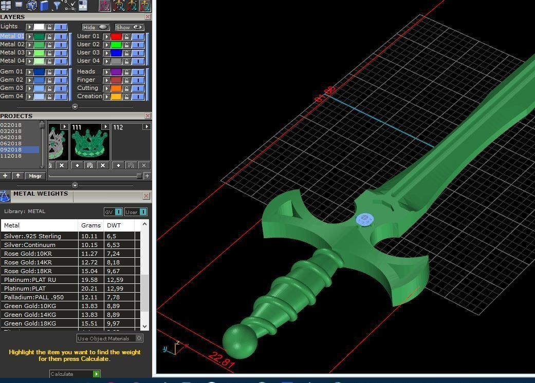 sword 3D model 3D printable | CGTrader