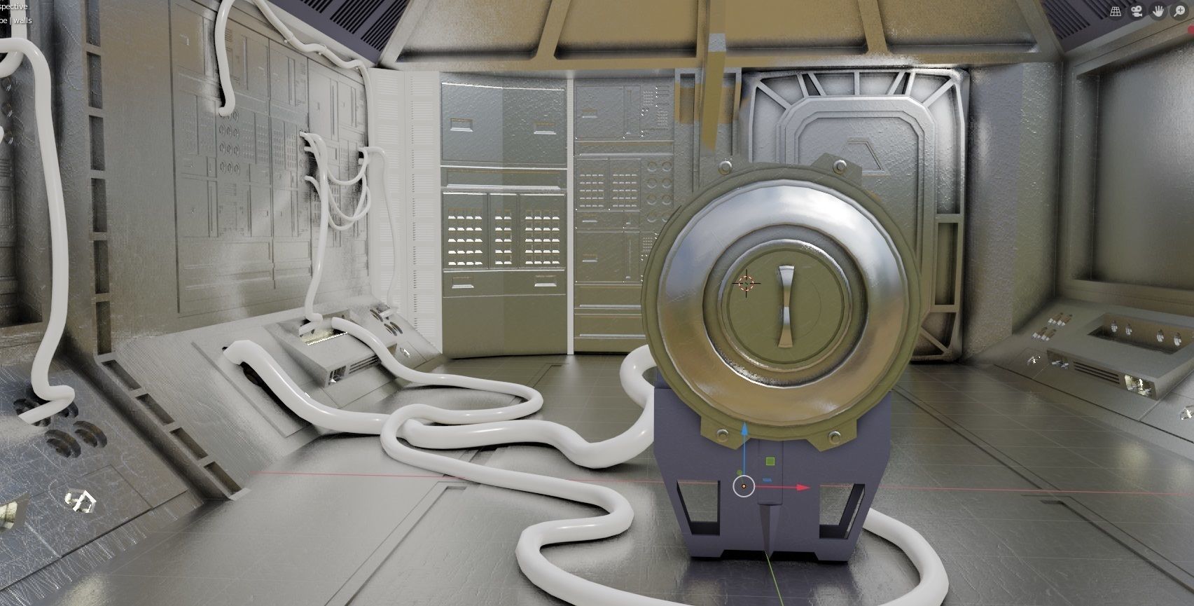3D model hi tech sci-fi spaceship sleeping chambers and pods VR / AR ...
