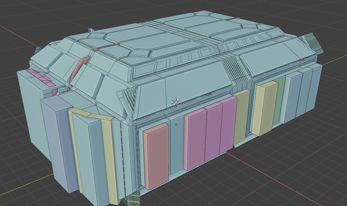 3D model hi tech sci-fi spaceship sleeping chambers and pods VR / AR ...