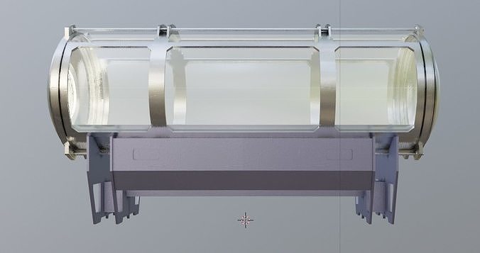 3D model sci-fi sleeping or hybernation chamber pod VR / AR / low-poly ...