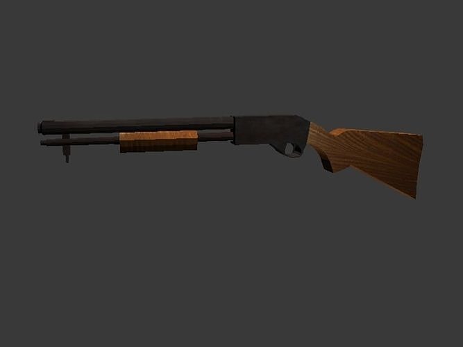 3D model Low Poly Shotgun VR / AR / low-poly | CGTrader