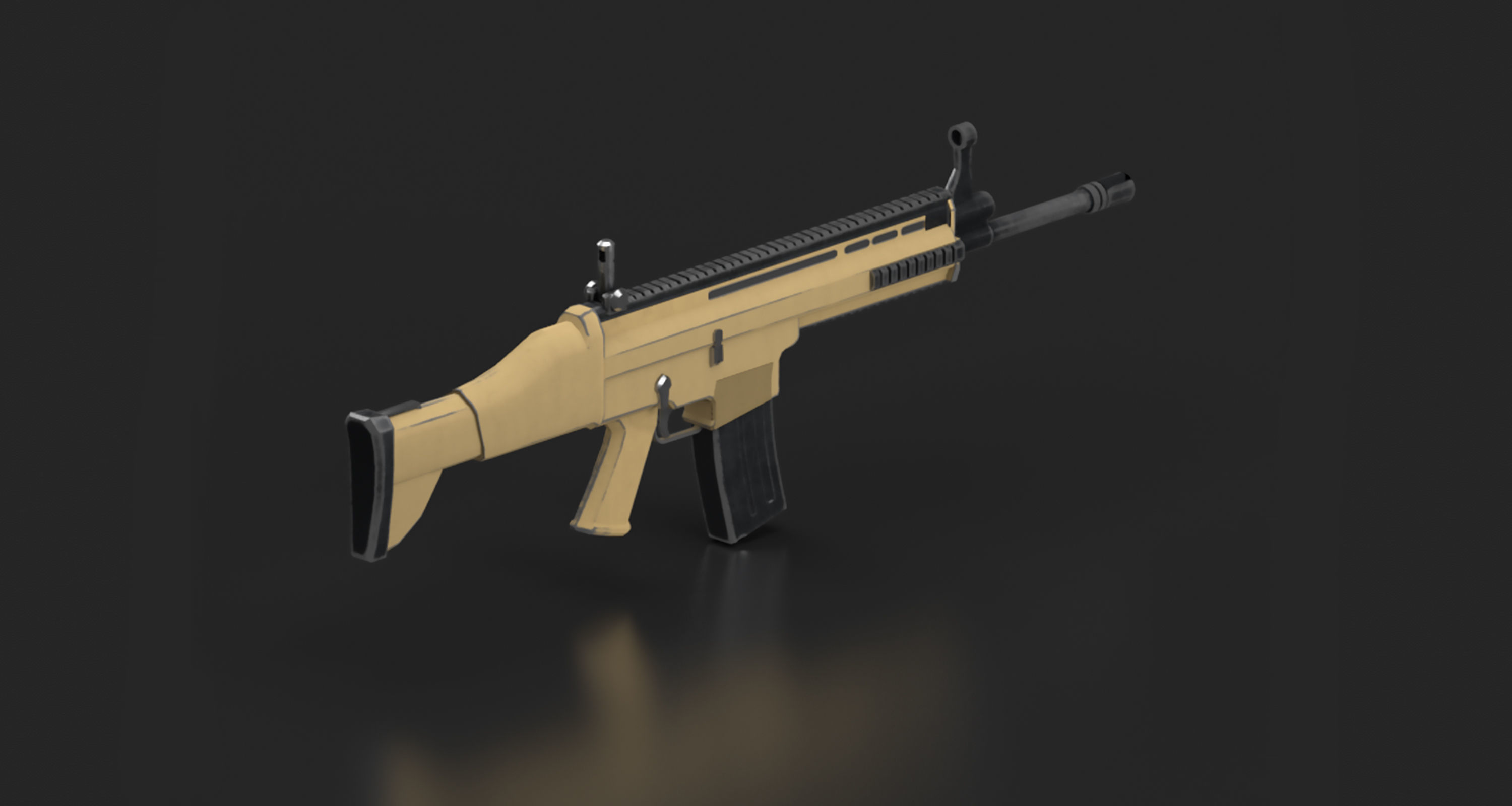 3D model Fn Scar Gun VR / AR / low-poly | CGTrader