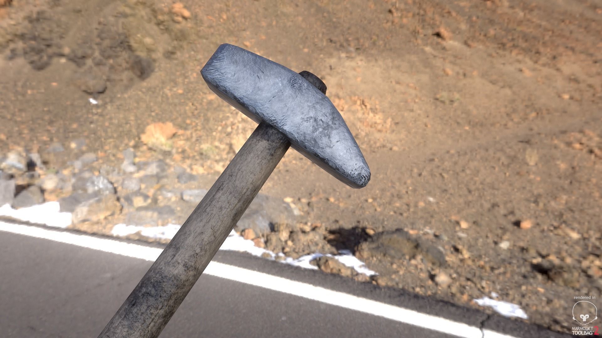 3D model Low-poly ready-to-game blacksmith hammer VR / AR / low-poly ...