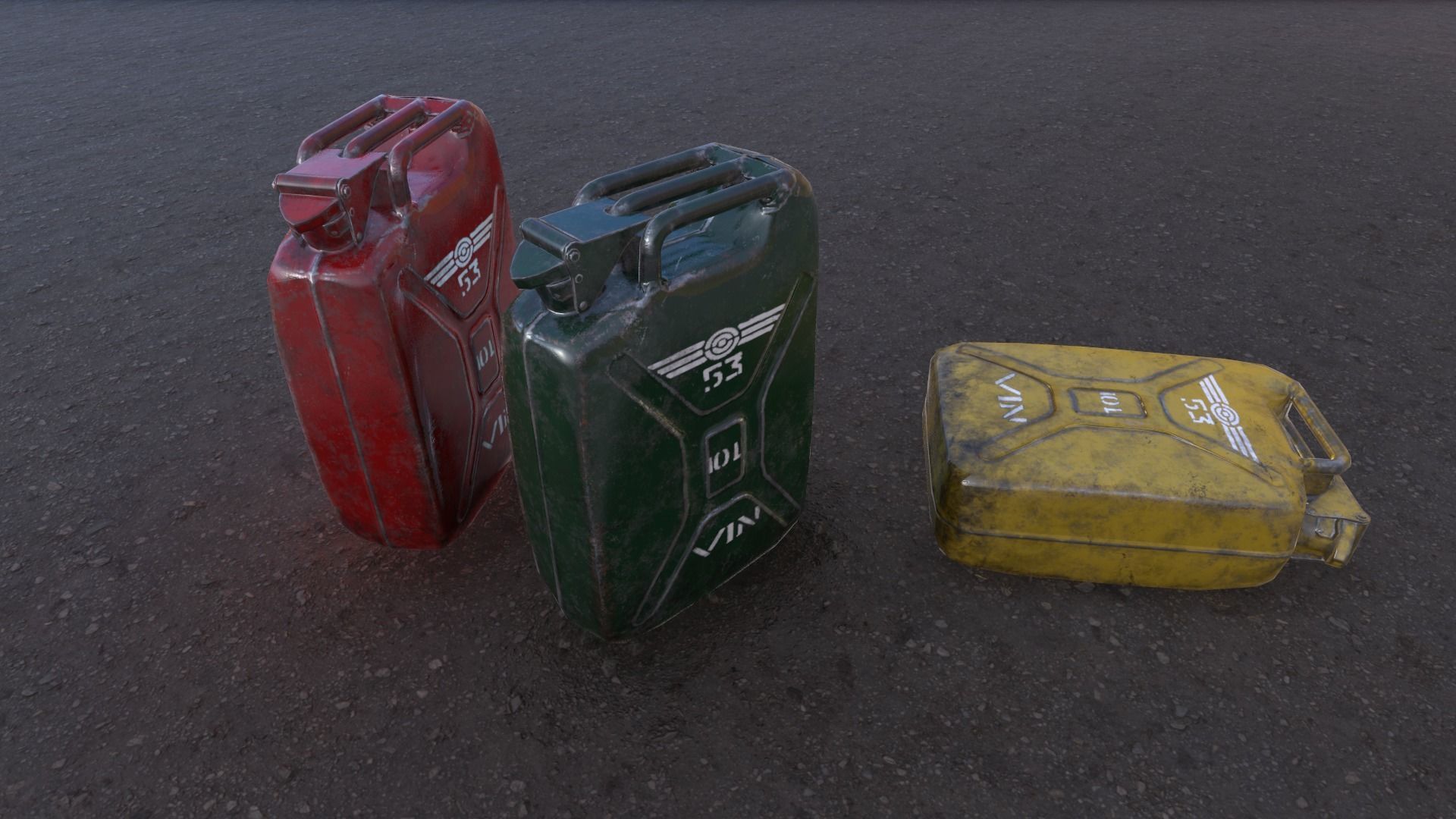 3D model Low poly Jerrycan gas can VR / AR / low-poly | CGTrader