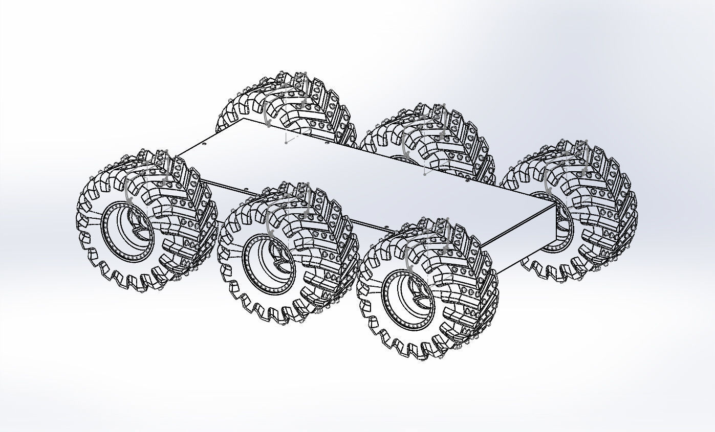 6 wheel printable terrain arduino robot for project 3D model 3D ...