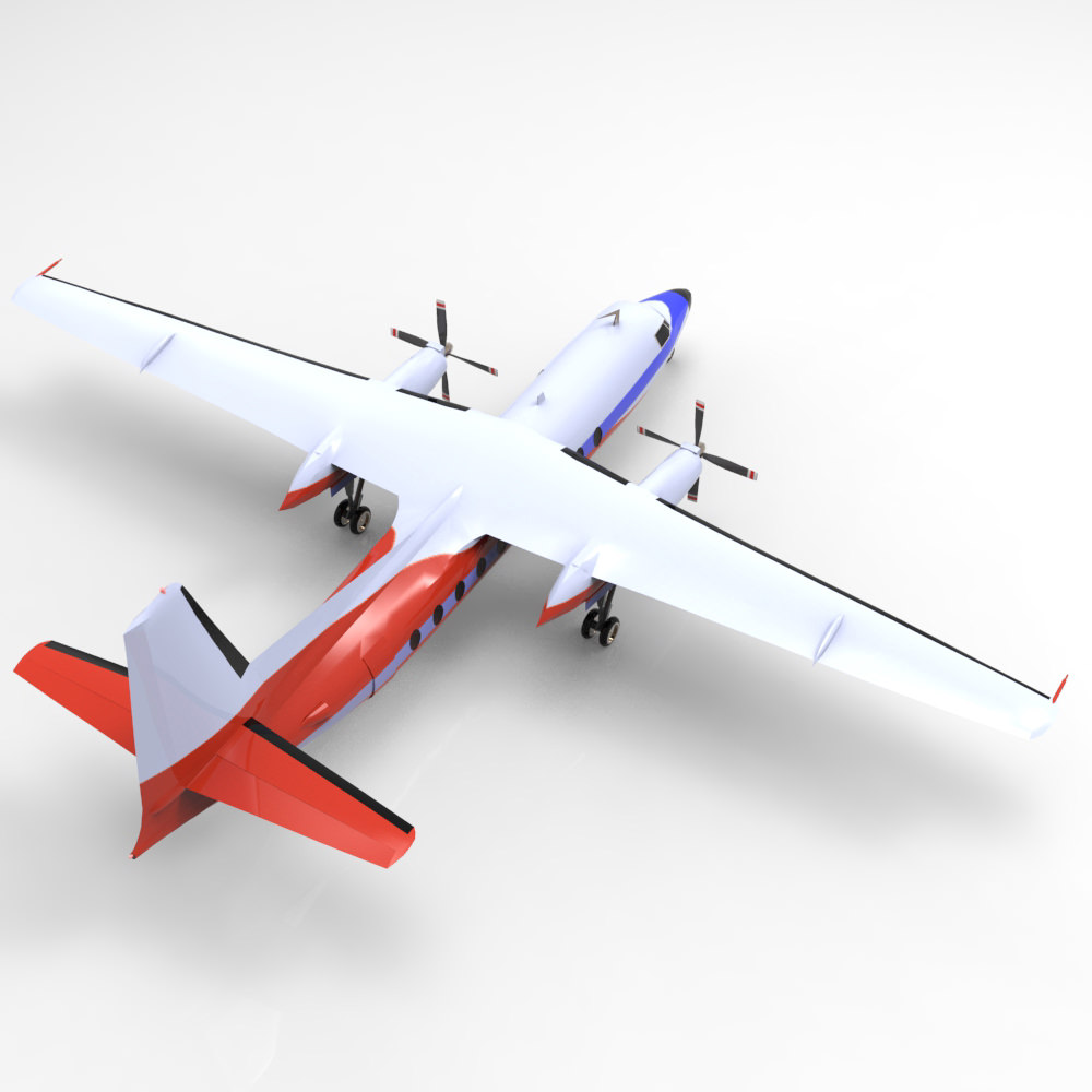 Fokker F27 3D model | CGTrader