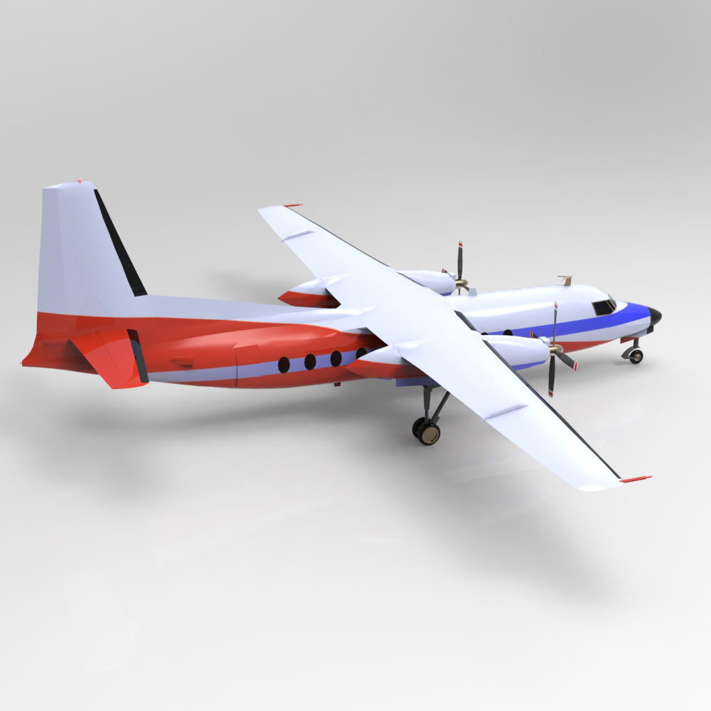 Fokker F27 3D model | CGTrader