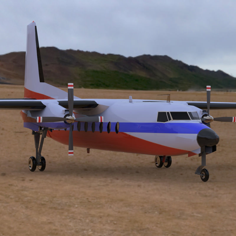 Fokker F27 3D model | CGTrader