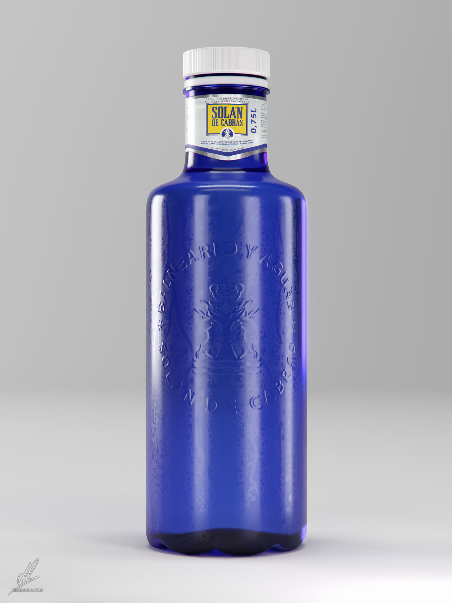 75cl Plastic Bottle of Water 3D model | CGTrader