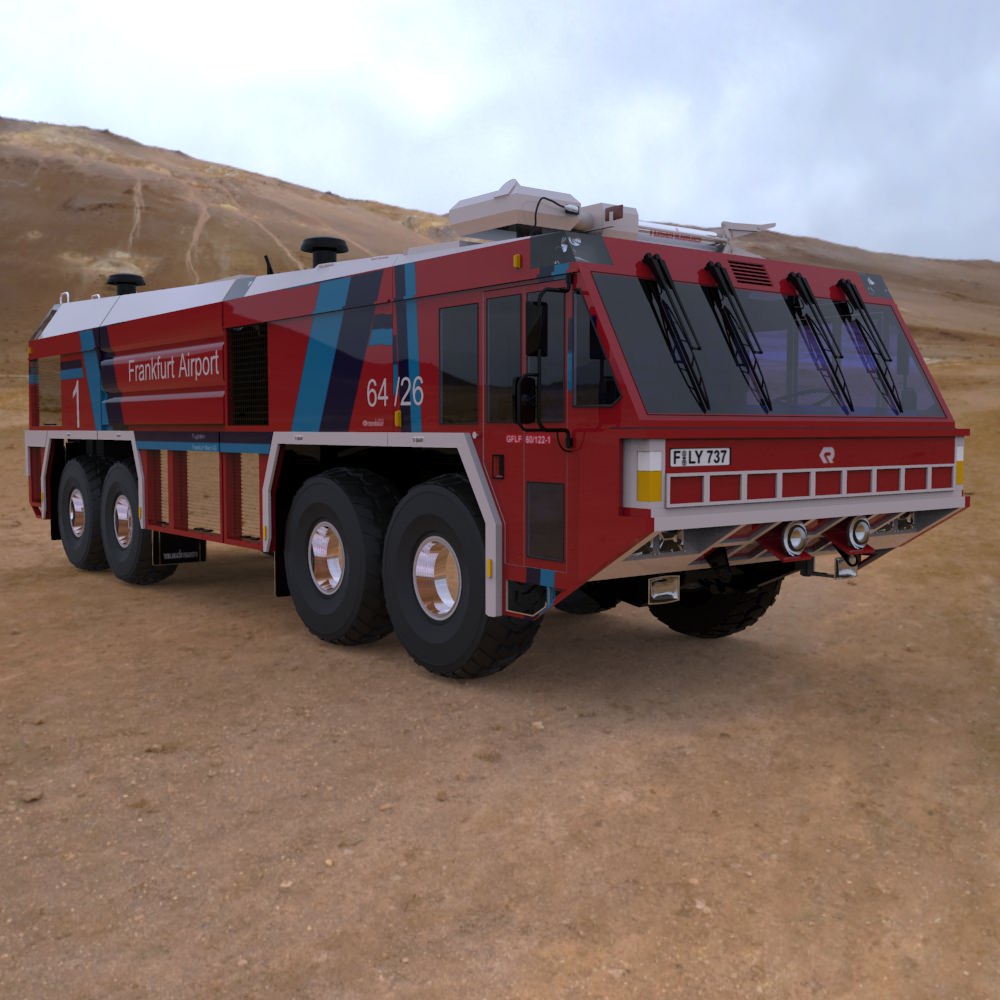 GFLF Simba 8X8 Firefight Truck Studio Max 3D Model MAX - CGTrader.com