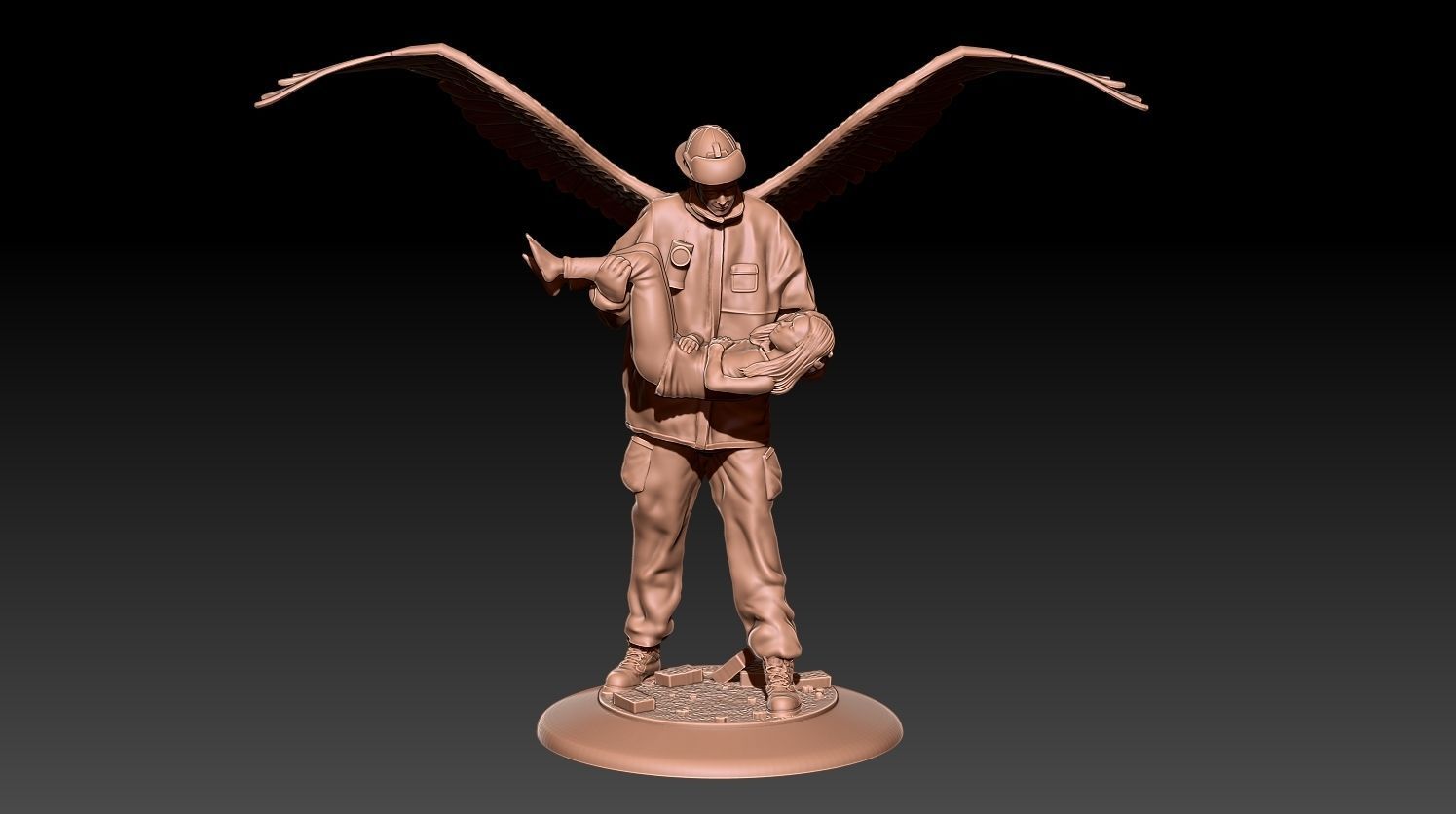 Firefighter Angel 3D model 3D printable | CGTrader