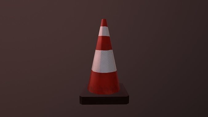 3D model Red Road Cone VR / AR / low-poly | CGTrader