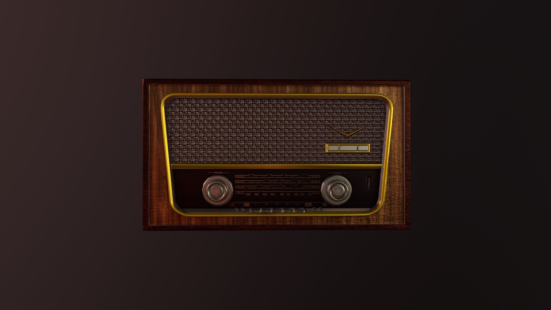 3D model Classical antique retro vintage radio VR / AR / low-poly ...