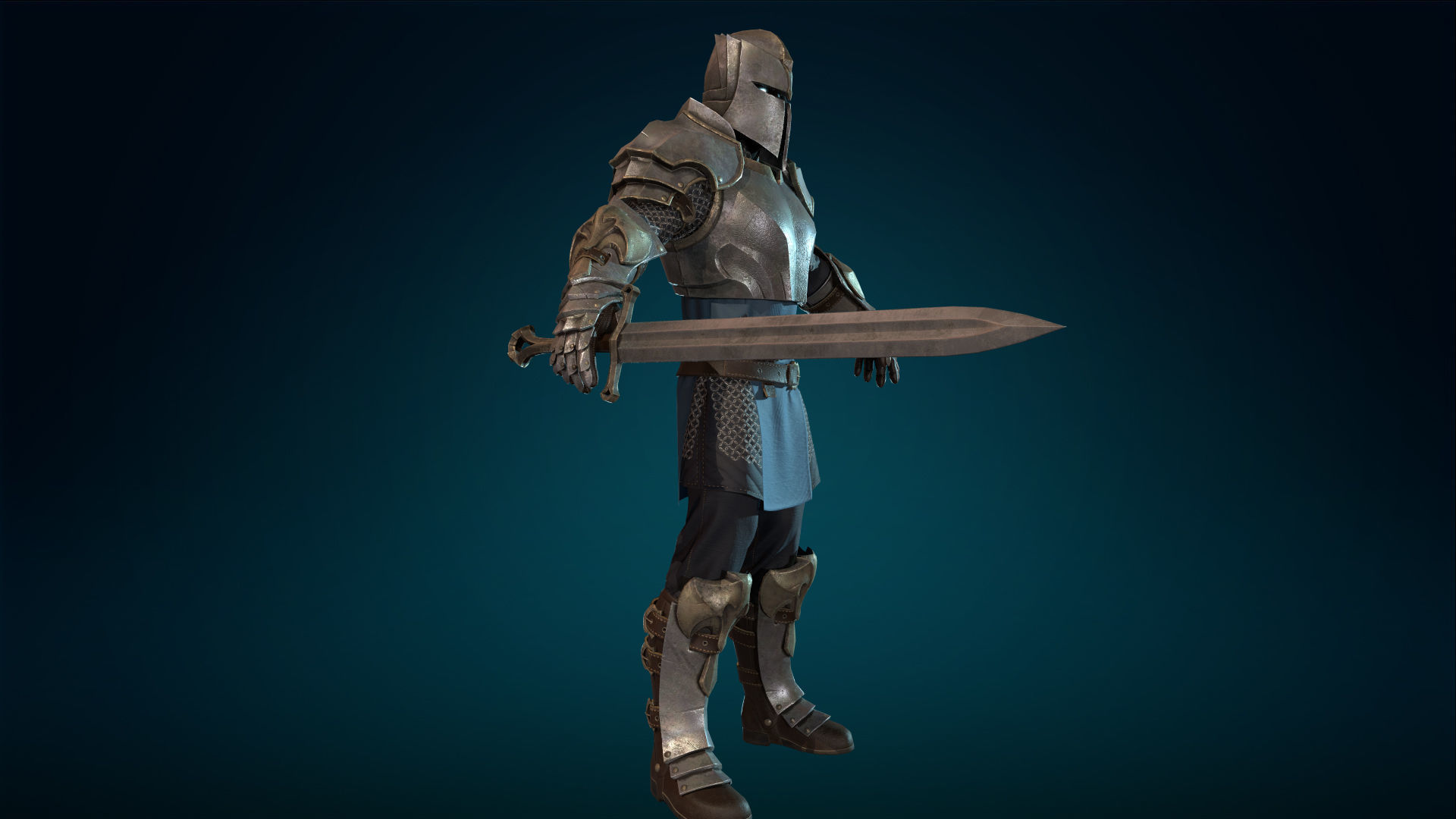 3D model Knight - Rigged - Animated - Game Ready VR / AR / low-poly ...