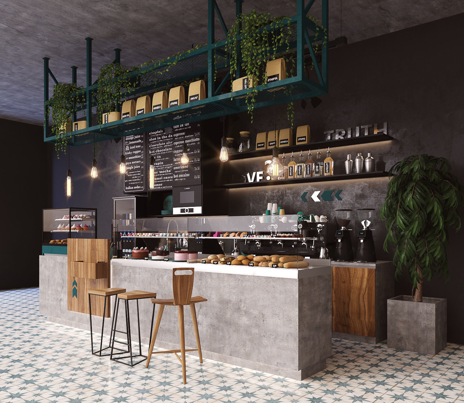 Coffee bar 3D model | CGTrader
