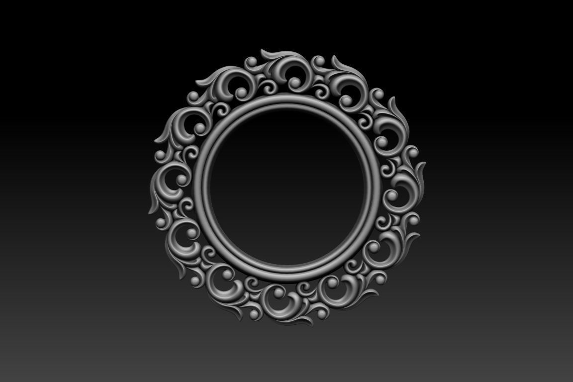 Round frame 3D model | CGTrader