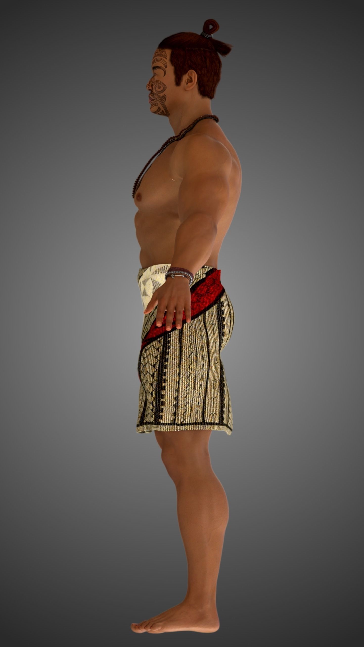 Native Polynesian Male 3D model animated rigged | CGTrader