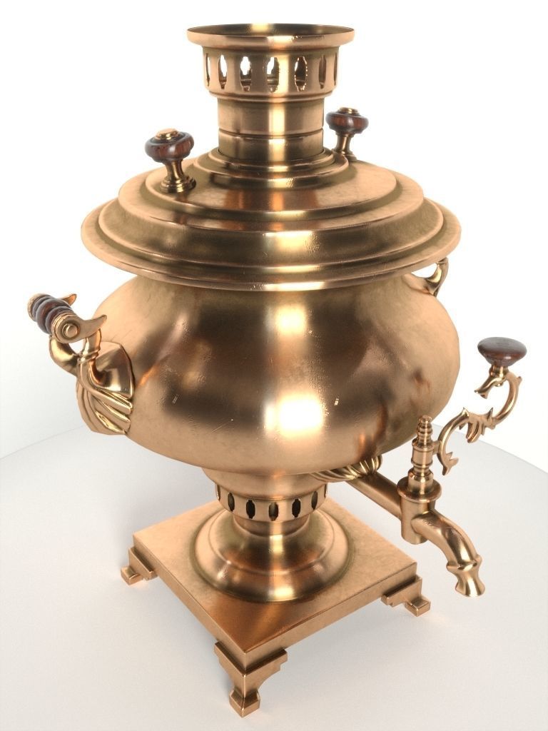 Samovar russian coffee pot - russian coffee pot free 3D model | CGTrader