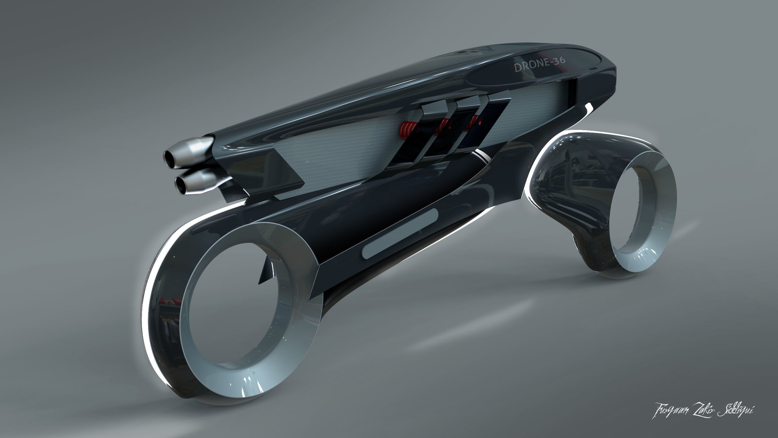 3D model The Tron Drone Bike version 3x | CGTrader
