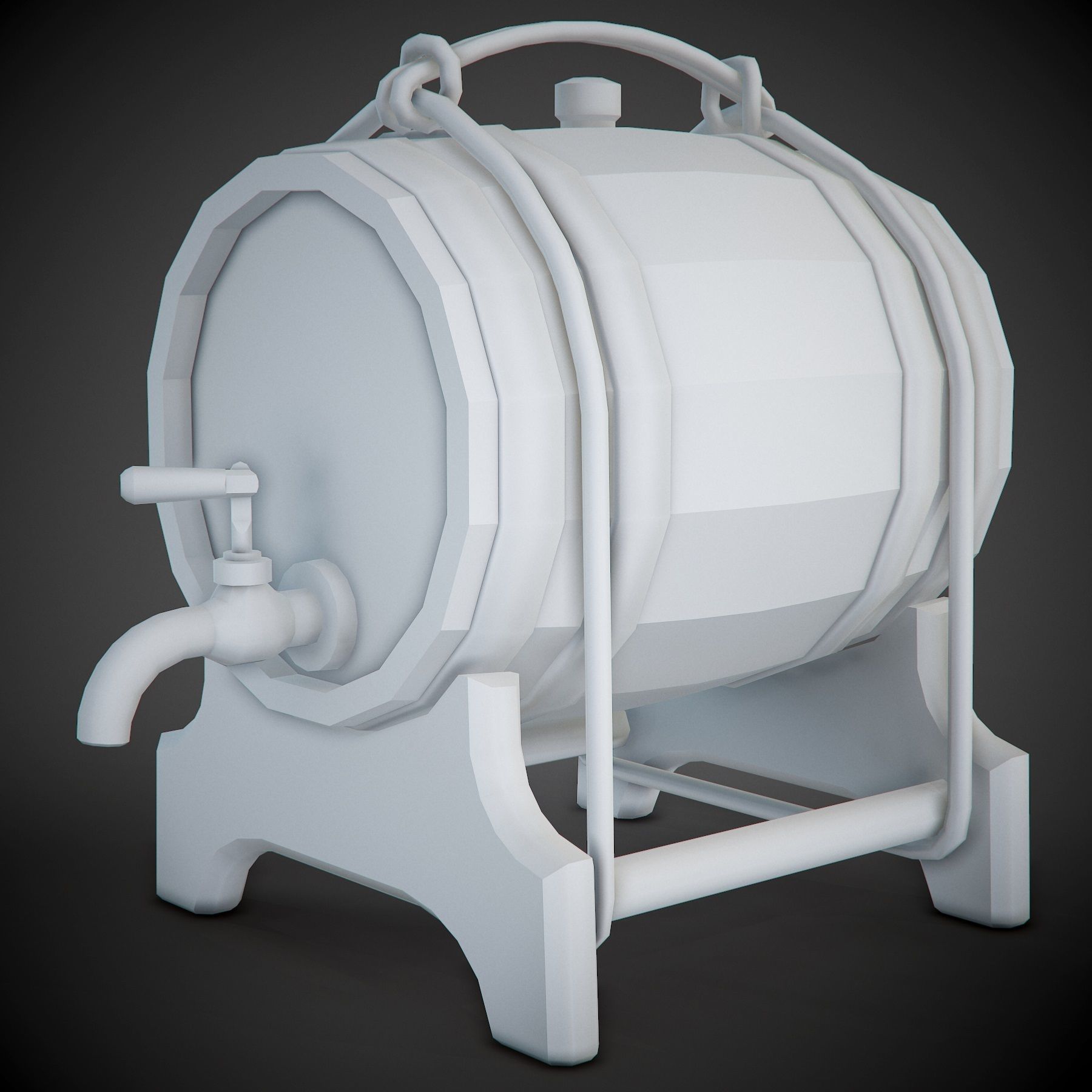 3D model Wooden Barrel for Booze - PBR Game-Ready VR / AR / low-poly ...