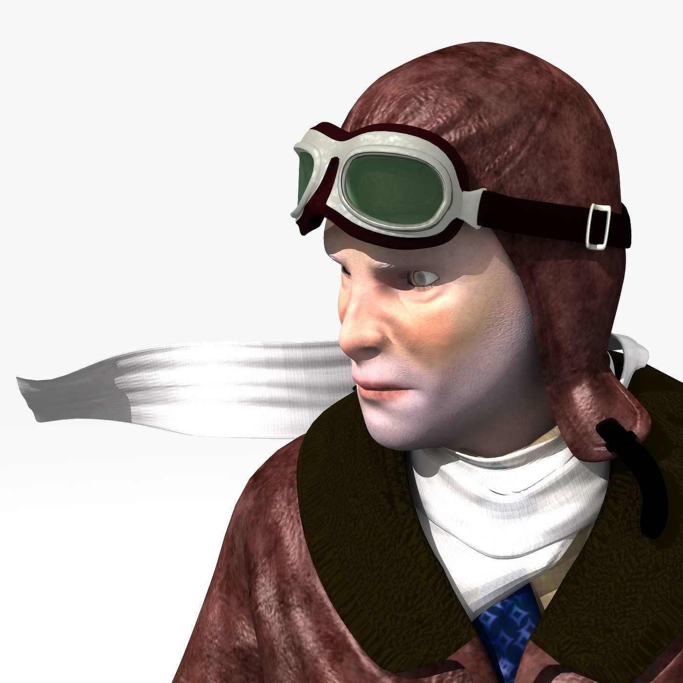 Flyboy Barnstorm Pilot - aviator - Low poly - rigged - animated 3D ...