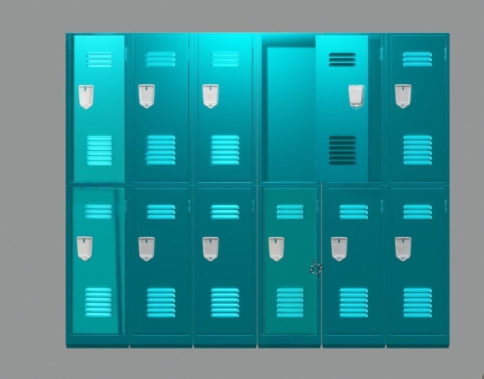 school lockers 3d models 3D model | CGTrader