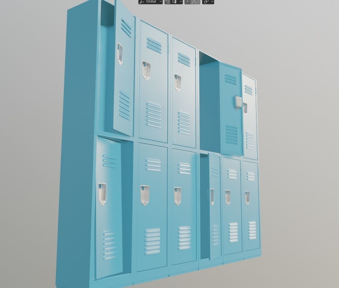 school lockers 3d models 3D model | CGTrader