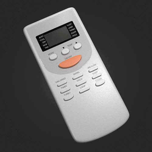 Air Conditioner Remote 3D model | CGTrader