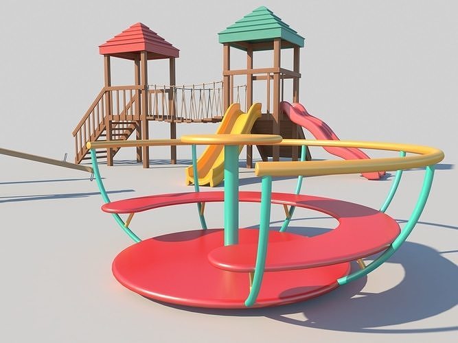 The Playground colorful set 3D model | CGTrader