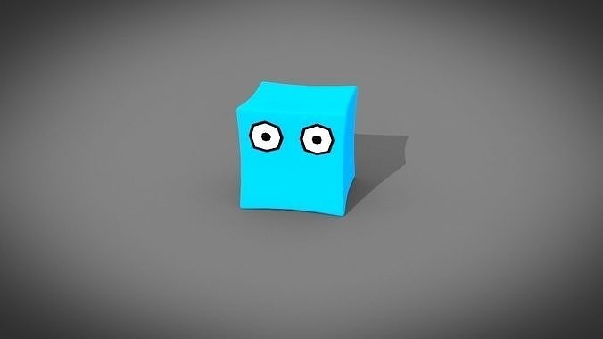 Low poly monster cube free VR / AR / low-poly 3D model animated rigged ...