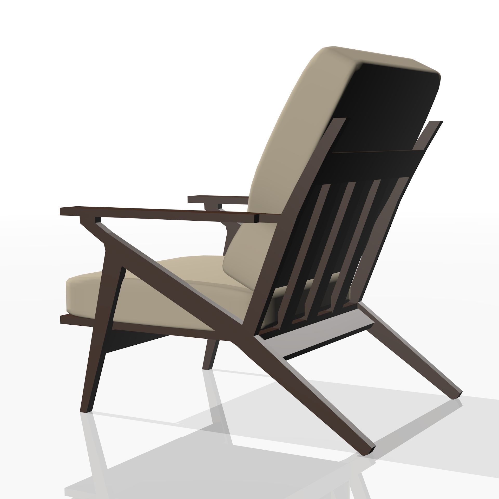 Low poly realistic chair lounge with fabric 3D model | CGTrader