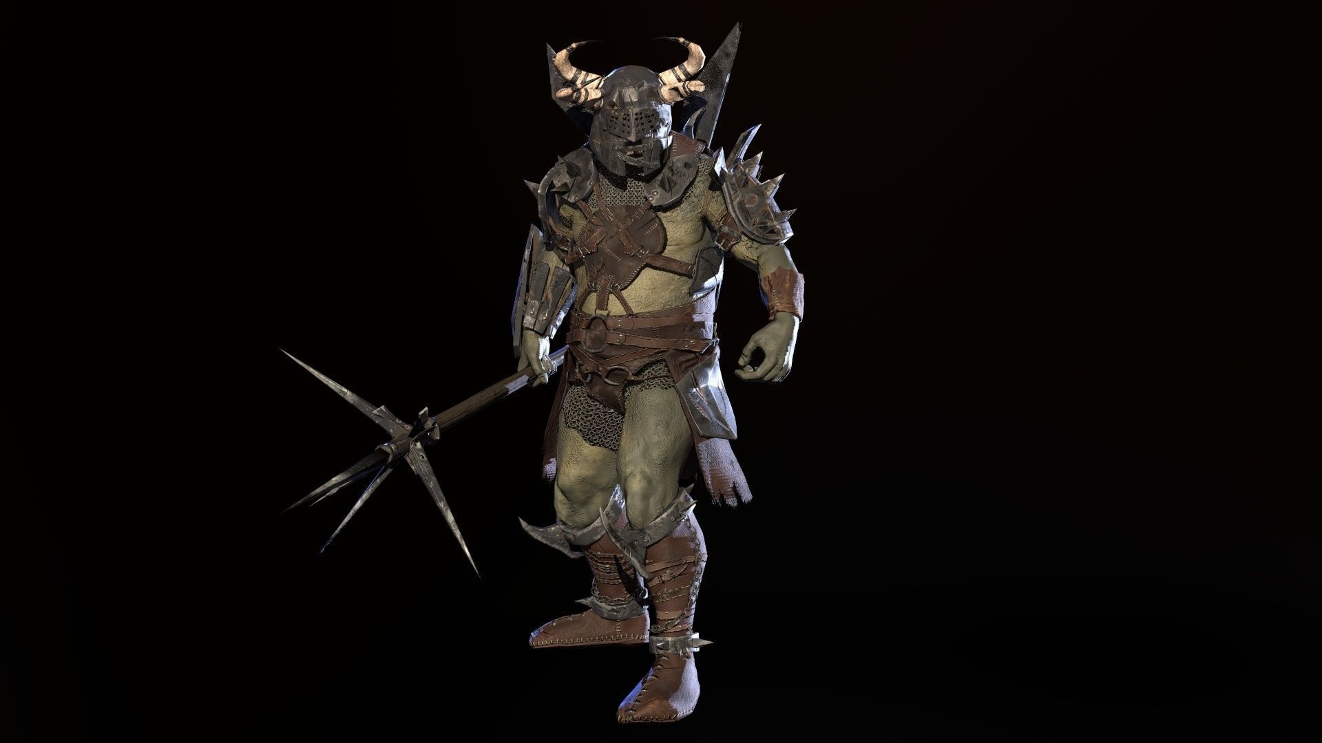 3D model Fat orc VR / AR / low-poly rigged animated | CGTrader