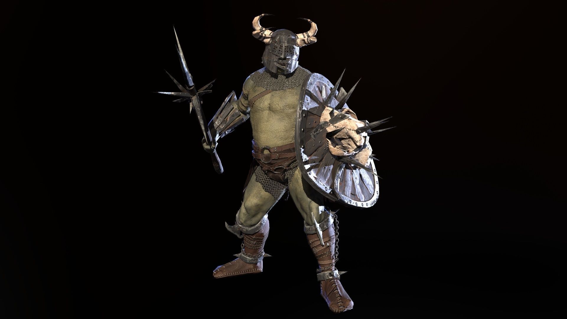 3D model Fat orc VR / AR / low-poly rigged animated | CGTrader