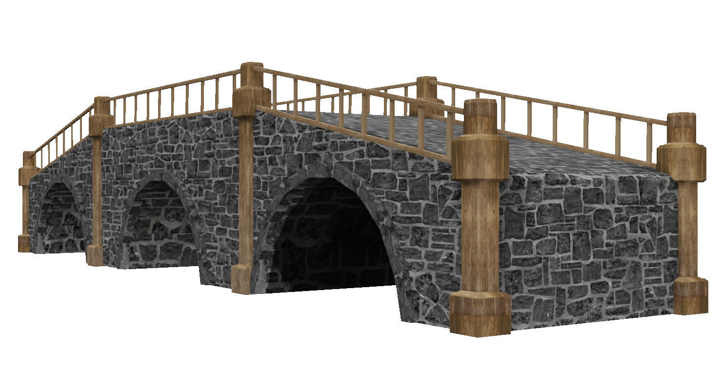Stone bridge free VR / AR / low-poly 3D model | CGTrader