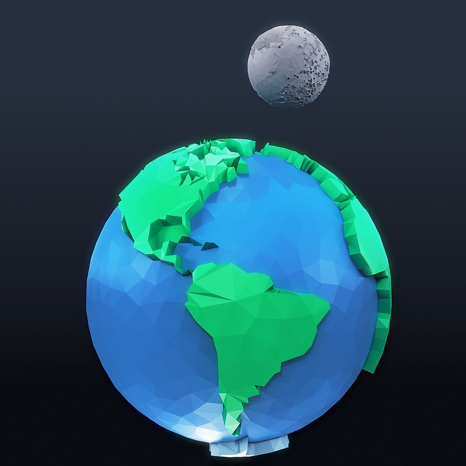 3D model Earth Low Poly VR / AR / low-poly | CGTrader