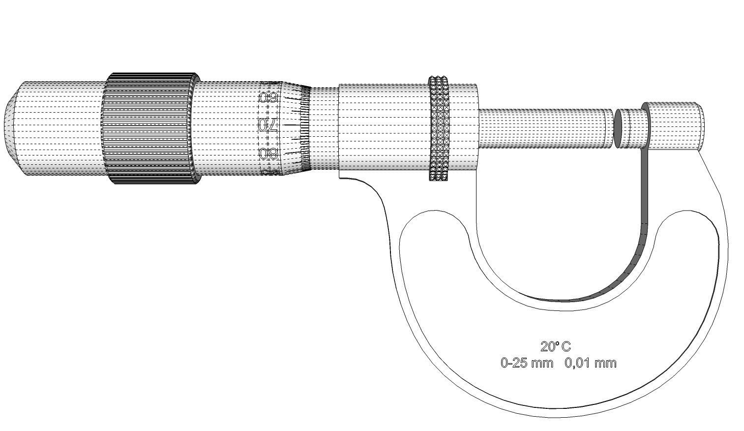 Micrometer 3D model | CGTrader