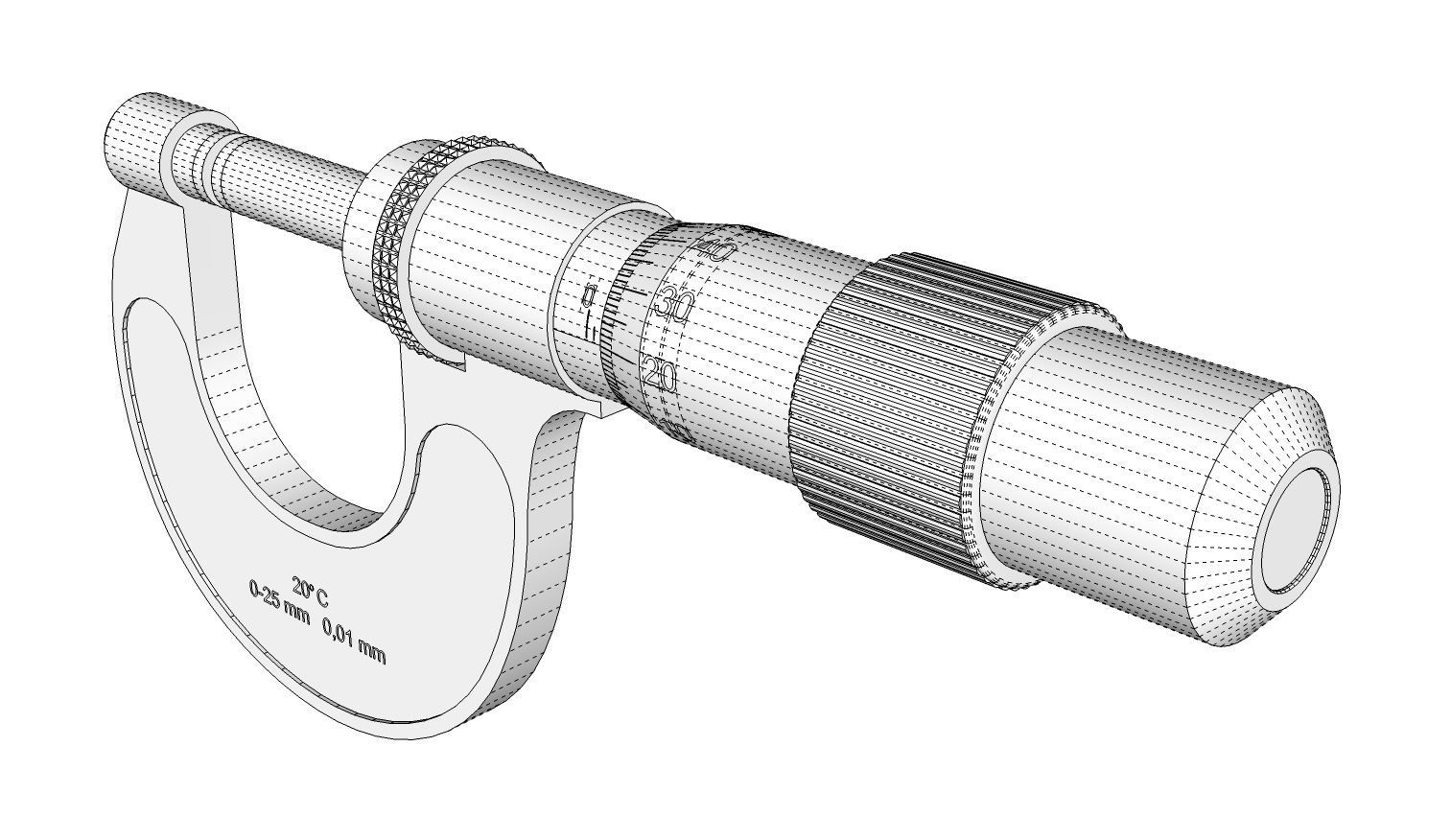 Micrometer 3D model | CGTrader