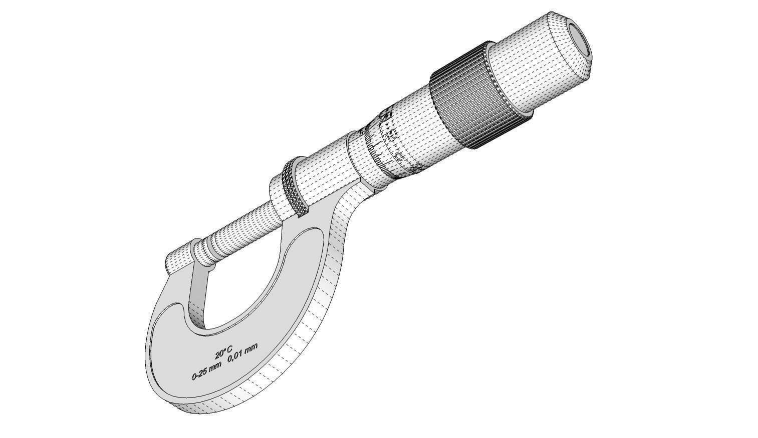 Micrometer 3D model | CGTrader