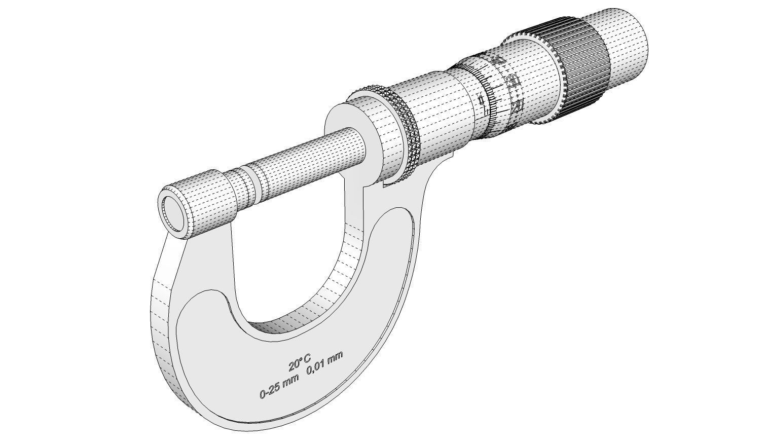 Micrometer 3D model | CGTrader