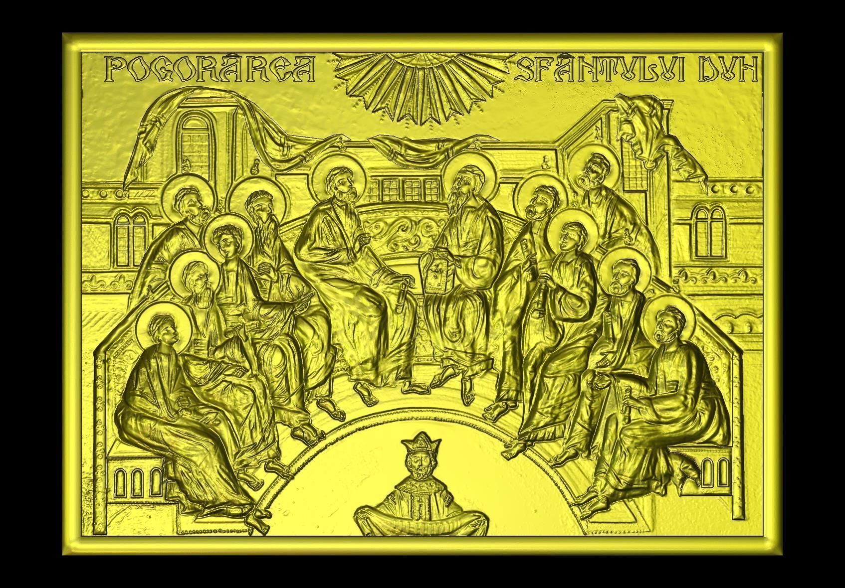 Descent Of The Holy Spirit STL File for CNC Relief engraving 3D model ...