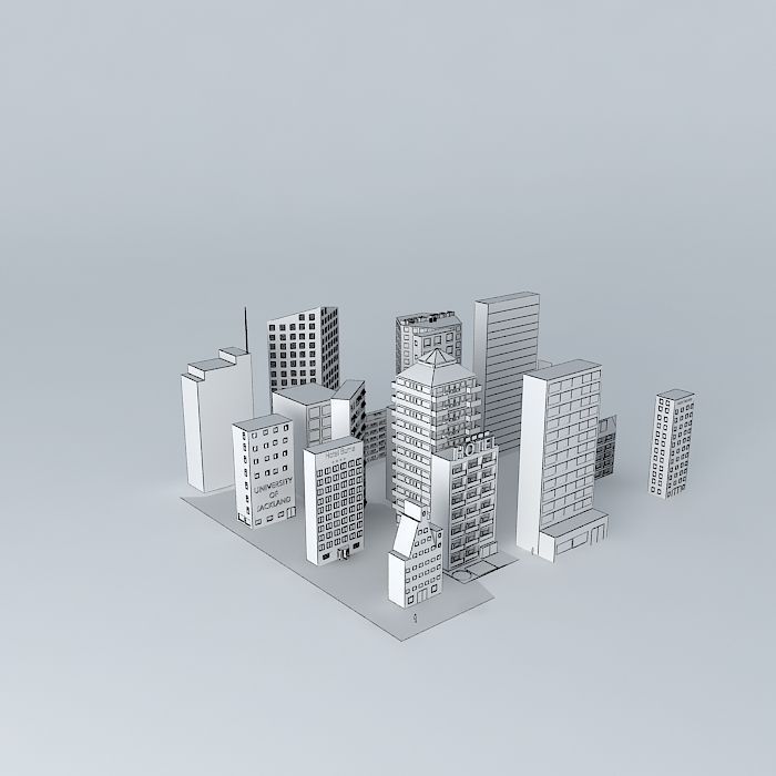 Low rise city NEWEST UPDATE 19SEP 2011 free 3D model | CGTrader