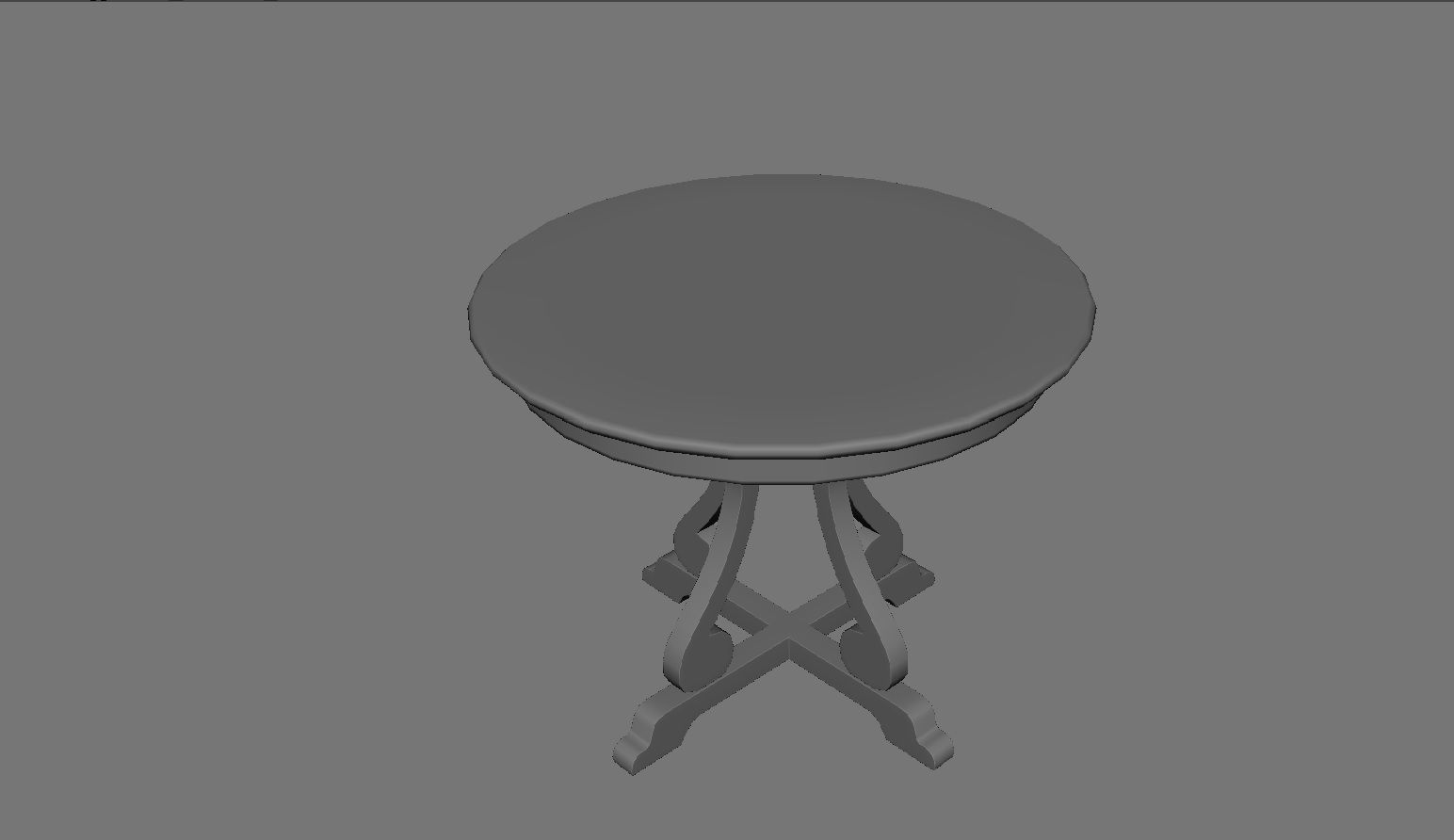 Rounded Table 3D model | CGTrader