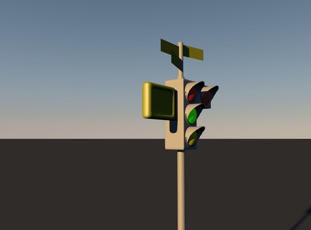 3D Traffic Light Model free 3D model | CGTrader